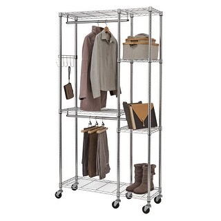 5-Shelf Closet Systems with Wheels, Chrome - Bed Bath & Beyond - 37057060