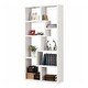 Asymmetrical Geometric Design Bookcase White - 52 x 63 - Bed Bath ...