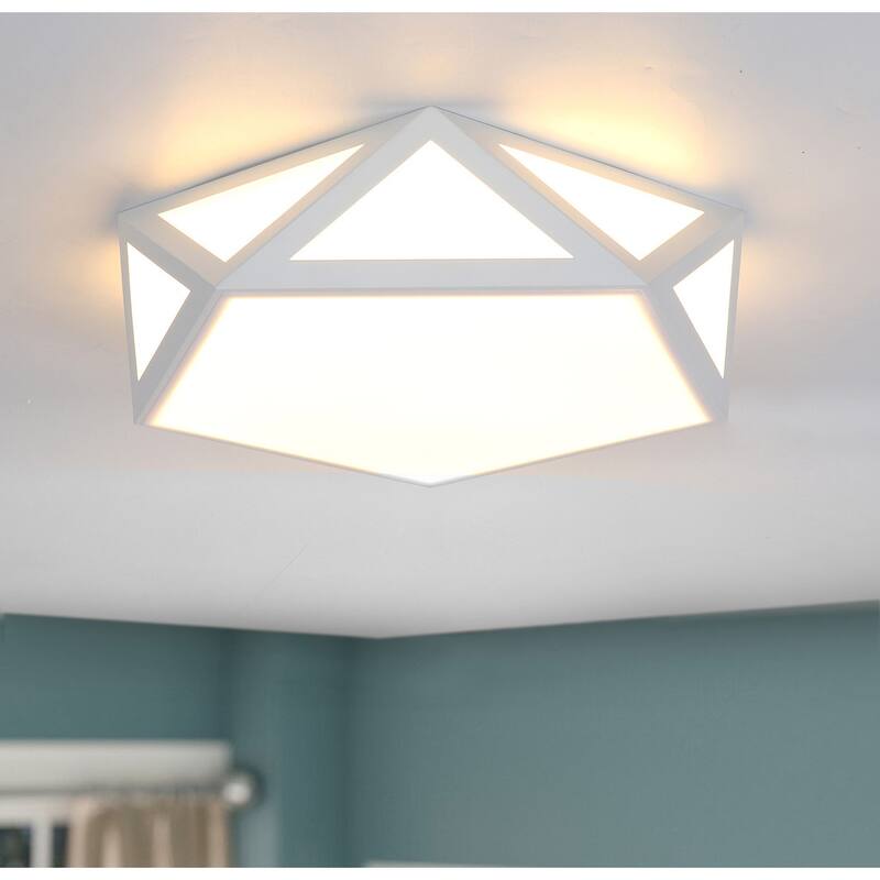 Modern Geometric LED Flush Mount Ceiling Light - On Sale - Bed Bath ...