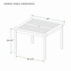Cambridge Casual Chara 5-piece Teak Outdoor Dining Set with Rectangular ...