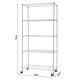 TRINITY BASICS® EcoStorage® 5-Tier 36x18x72 Chrome Wire Shelving w ...