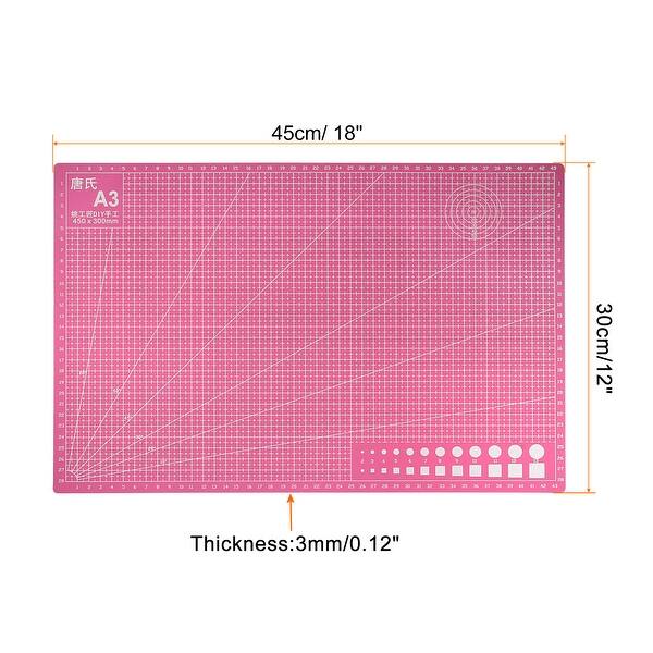 Self-Healing Cutting Mat, 18x12" Double Sided with Grid PVC Desk Mat ...