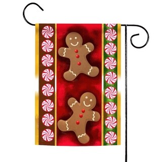 Christmas Gingerbread Men Outdoor Garden Flag 18" x 12.5" - Bed Bath ...