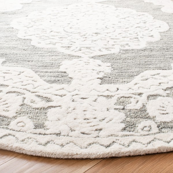 SAFAVIEH Handmade Micro-Loop Cvetana Medallion Wool Rug - On Sale - Bed ...