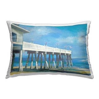 Stupell Beach Boardwalk Dock Printed Outdoor Throw Pillow Design by ...