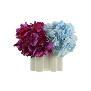 Hydrangeas Arranged in a Rectangular Ceramic Vase - Bed Bath & Beyond ...