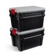 Rubbermaid 24 Gal Action Packer Lockable Latch Storage Container, Black ...