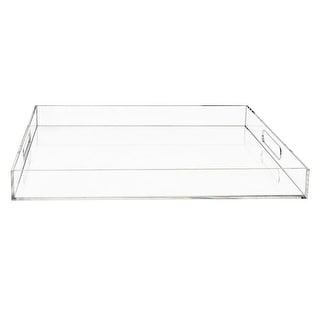 Large Clear Acrylic Serving Tray with Handles - Bed Bath & Beyond ...