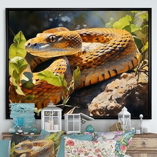 Designart "Slytherin Snakes" Animals Snake Framed Wall Decor - Bed Bath ...