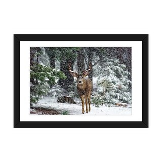 iCanvas "Snow Storm And The Buck Deer" by Teri Reames - Bed Bath ...