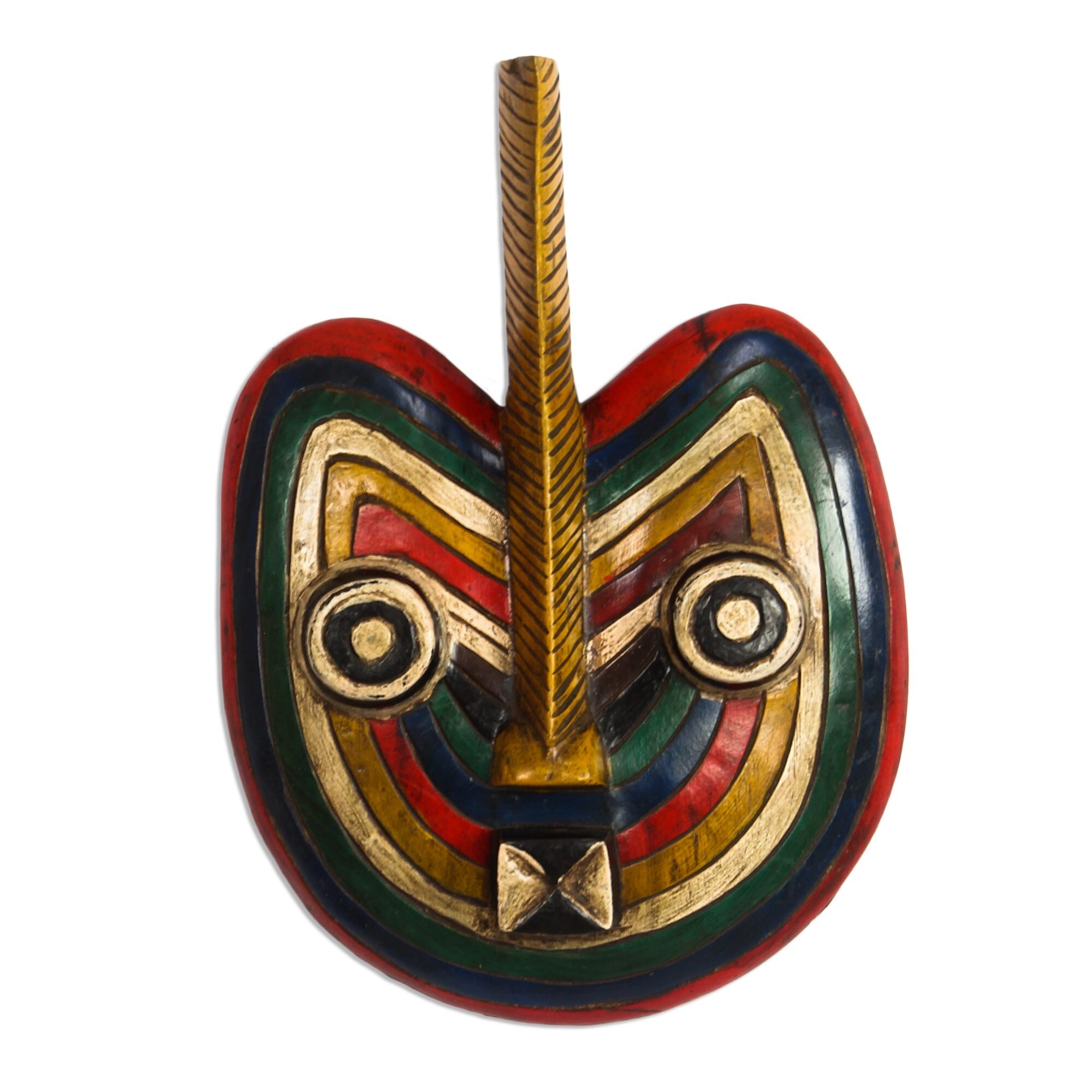 Novica Handmade Babangida African Wood And Metal Mask - Bed Bath ...