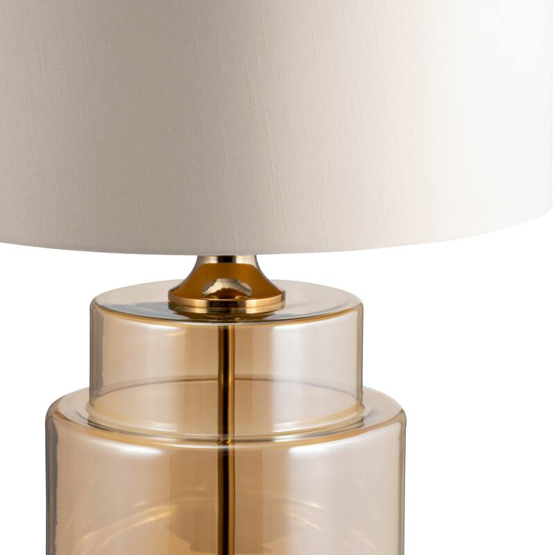 Sagebrook Home Glam Glass, 30" Lustered Table Lamp, Gold, Cylinder - 18 ...