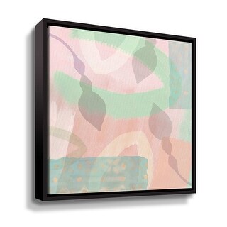 Flower Buds Mint And Blush by Flora Kouta Gallery Wrapped Floater ...