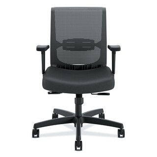 Convergence Mid-Back Task Chair Synchro-Tilt and Seat Glide Black - Bed ...