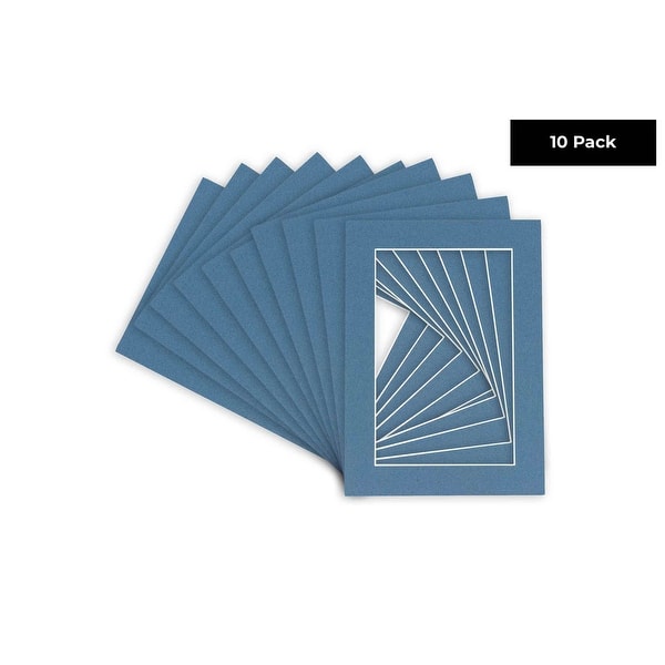 Pack of TEN 12x22 Mats Bevel Cut for 10x18 Photos - Acid Free Steel ...