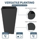 Black Tall Plastic Trapezoid Plant Pots / Large Indoor and Outdoor ...