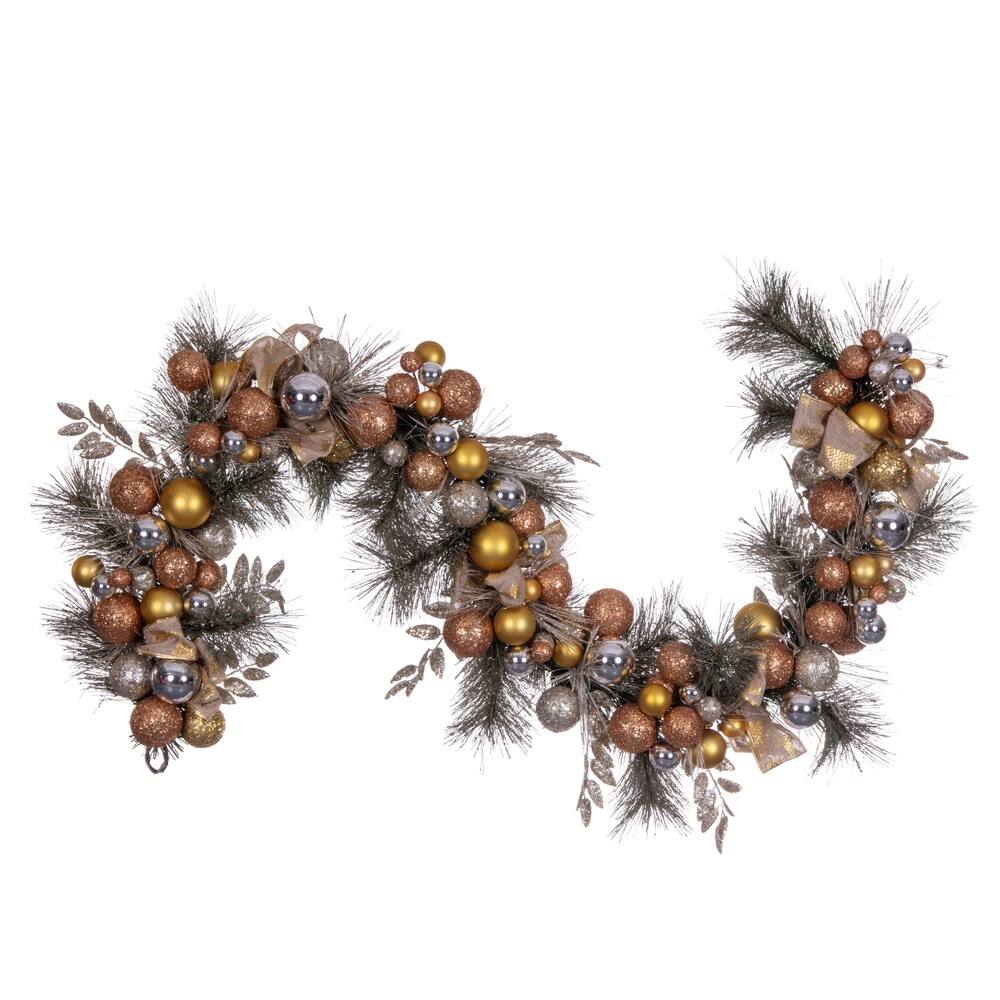 Vickerman 6' Copper and Gold Deco Garland - Copper, Gold - Overstock ...