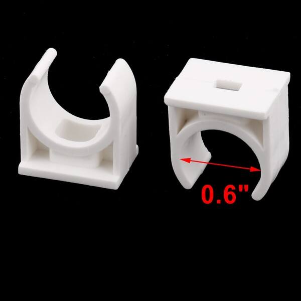PVC U Shaped Water Supply Tube Hose Pipe Holder Clamp Clip 100Pcs ...