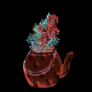 Fine Art Studio "Boho Flower Pots 435D" by R Bolokofsky Gallery Wrap ...