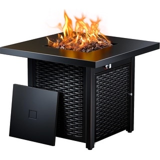 28 Inch Propane Fire Pit CSA-Listed Outdoor Fire Pit Table, 50,000 BTU ...