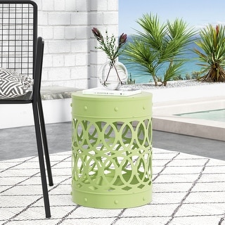 Outdoor Metal End Table -Large - Bed Bath & Beyond - 42651168