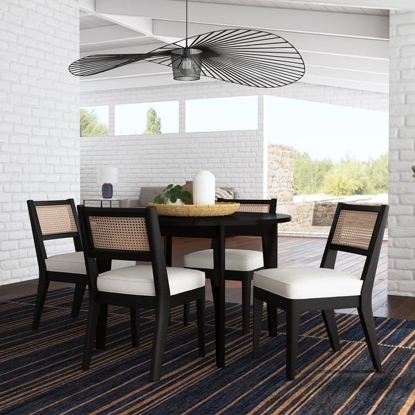 Brentwood Black Wood Round Dining Table - On Sale - Bed Bath & Beyond ...