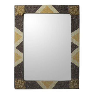Handmade Sese Wood African Safari Mirror (Ghana) - Bed Bath & Beyond ...