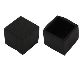 2Pcs Furniture Table Chair Square Rubber Leg Tip Cap 25mm x 25mm ...