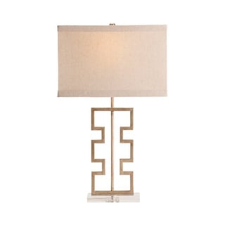 Metal Geometric 27-inch Table Lamp, Gold - 27'' H x 16'' W x 8'' D ...