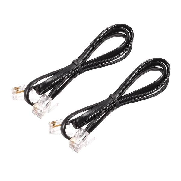 Phone Extension Cord Telephone Cable Phone Line Cord RJ11 6P4C Plugs ...