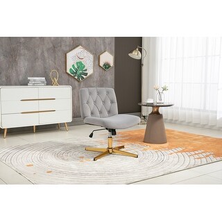 Velvet Home Office Chair Retro Vanity Chair Makeup Desk Chair with ...