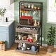 5-Tier Kitchen Bakers Rack with 4 Power & USB Outlets, Microwave Stand ...