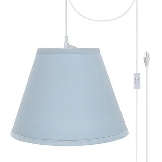 Aspen Creative 1-Light Plug-In Swag Light Conversion Kit, Light Blue ...