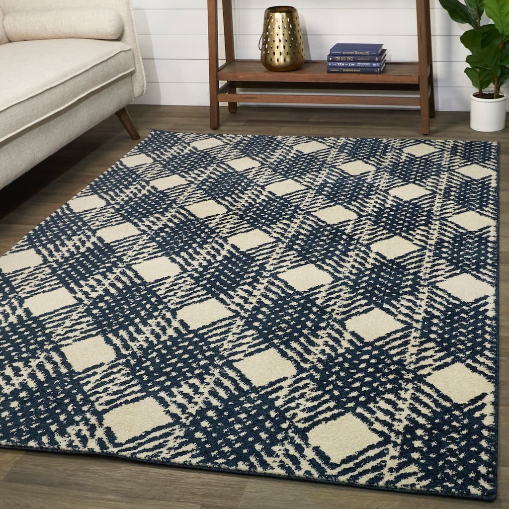 Benson Modern Striped Area Rug - Overstock - 30879633