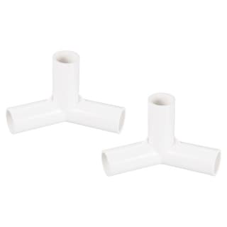 0.8" PVC Pipe Fittings 2pcs 3 Way Elbow Water Joint Connectors Adapters ...