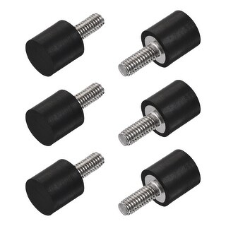 M4 Rubber Mounts, 6pcs Male Thread Shock Absorber, D10mmxH10mm - Black ...