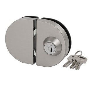 12mm Glass Thickness Oval Shape Push Pull Sliding Door Lock Set ...