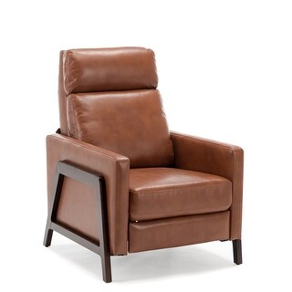 Caramel Upholstered Modern Recliner Chair with Soft Seat and Back ...