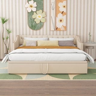 Upholstered Sofa Bed with Pop-Up Bed Frame - Bed Bath & Beyond - 40724853