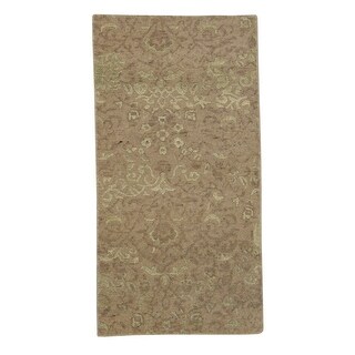Wahi Rugs Transistional Abstract Broken Design Wool/Silk Hand Knotted ...