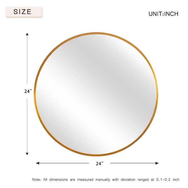 Modern Simple Thin Frame Wall-Mounted Vanity Round Mirror for Bathroom ...