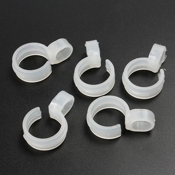 White Plastic Clothesline Washing Clothes Clip Rack Hangers 5 Pcs - On ...