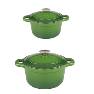 BergHOFF Neo 4pc Cast Iron Cookware Set, 3qt. & 7qt., Green - Bed Bath ...