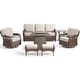 Pocassy Patio Outdoor Fire Table with Sofa Swivel Chair Funiture Set ...