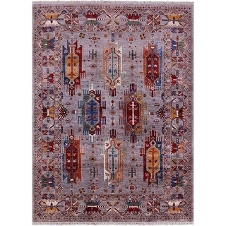 Golden Nile Turkmen Ersari Hand Knotted Wool Rug - 5' 10" X 7' 10 ...