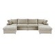 160.6" Convertible Modular Sectional Sofa Couch, Modern U Shape ...