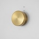 4.7" 1-Light Minimalist Circle Round Brass Integrated LED Wall Sconce ...