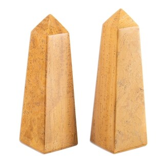 Novica Handmade Desert Sand Jasper Obelisks (Pair) - Bed Bath & Beyond ...