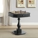 Roomfitters Bishop Black Reversible Chess Checker Game Table, 3-in-1 ...