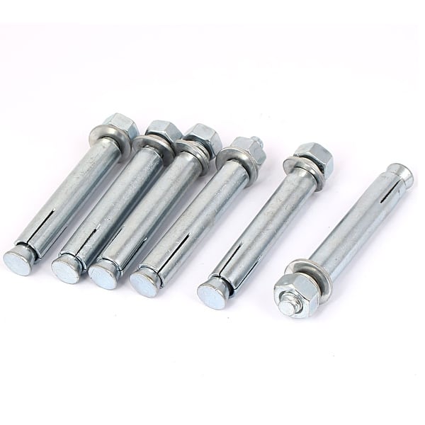 M10x100mm Building Expansion Sleeve Anchor Bolt Fastener Hardware 6pcs ...
